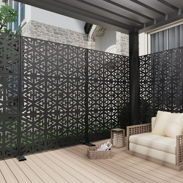 Dovelina Outdoor Metal Privacy Screen & Reviews | Wayfair