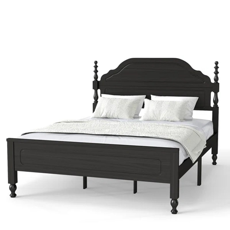Charlton Home® Queen Solid Wood Bed Frame with Spindle Design & Reviews ...