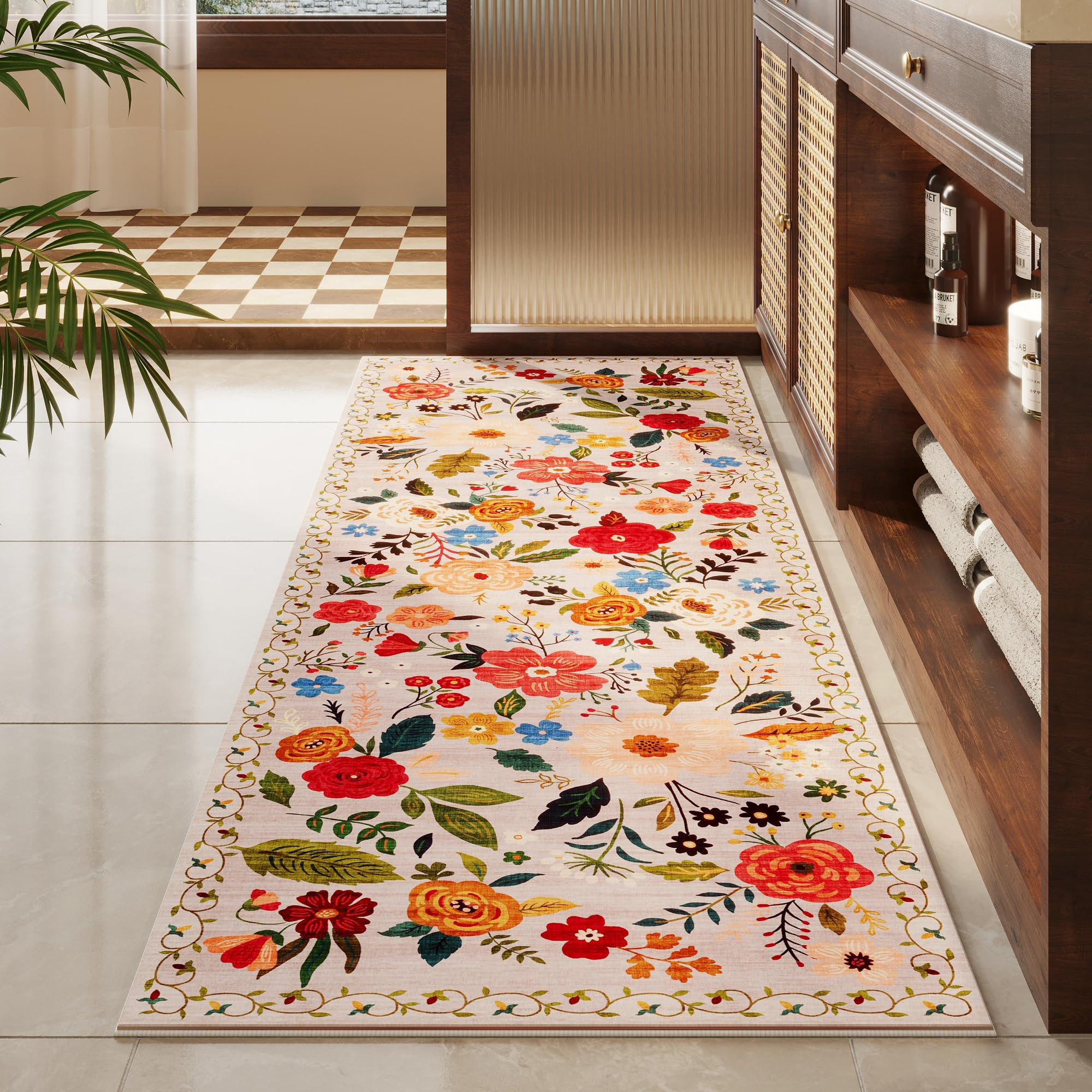 Lark Manor Kitchen Mats, 2PCS Kitchen Rugs, Cushioned Anti Fatigue ...