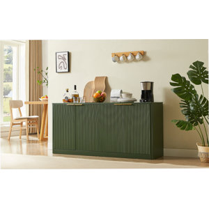 Bay Isle Home™ 59-Inch Modern Wavy Sideboard, Curved Contour Design ...
