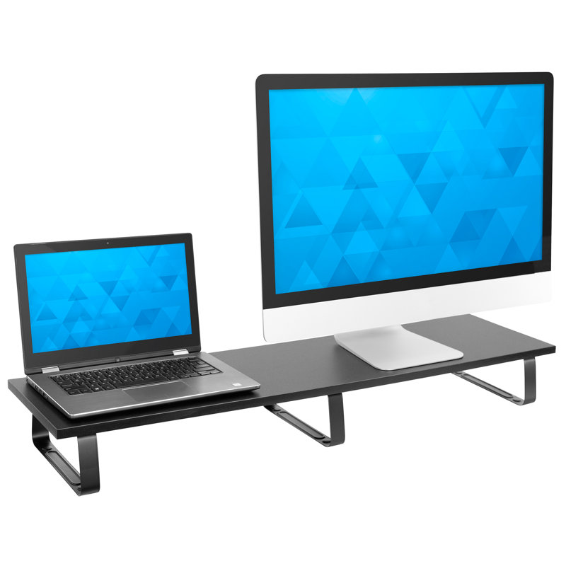 Mount-It! Extra Long Monitor Desk Riser, 39 in. Wide, 44 Lbs. Capacity ...