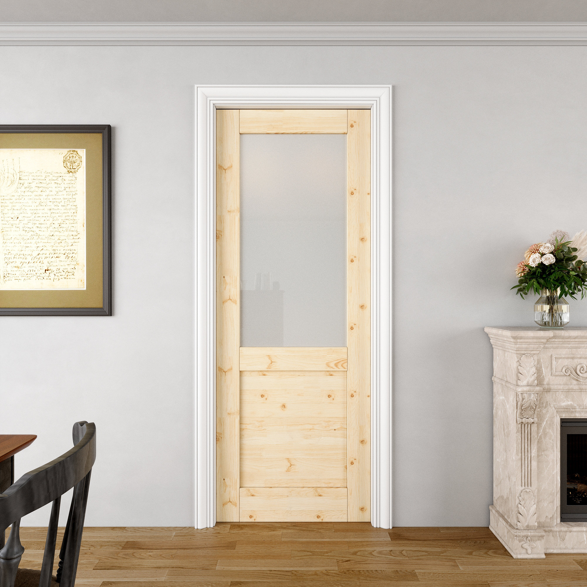 Win Stellar Interior Frosted Glass Pocket Doors Pantry Sliding Pocket ...