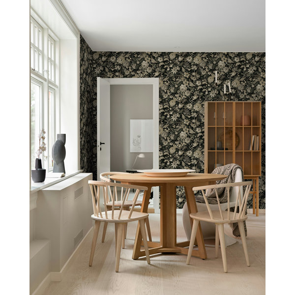 Winston Porter Ebony & Pale Fern Vintage Bird Garden Peel And Stick ...