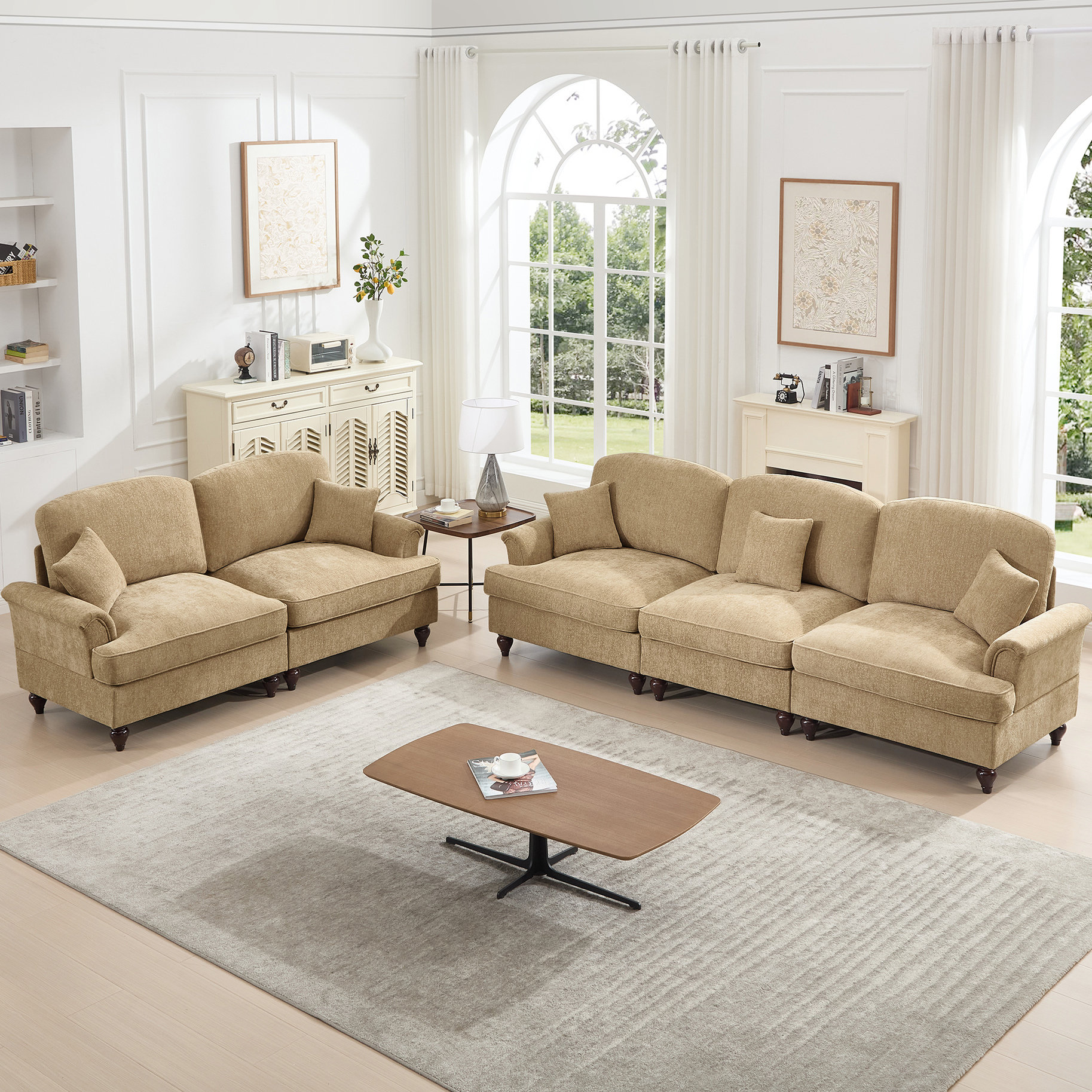 Latitude Run® 3 Seater , 2 - Seat , Modular Couch, Living Areas, Flared ...