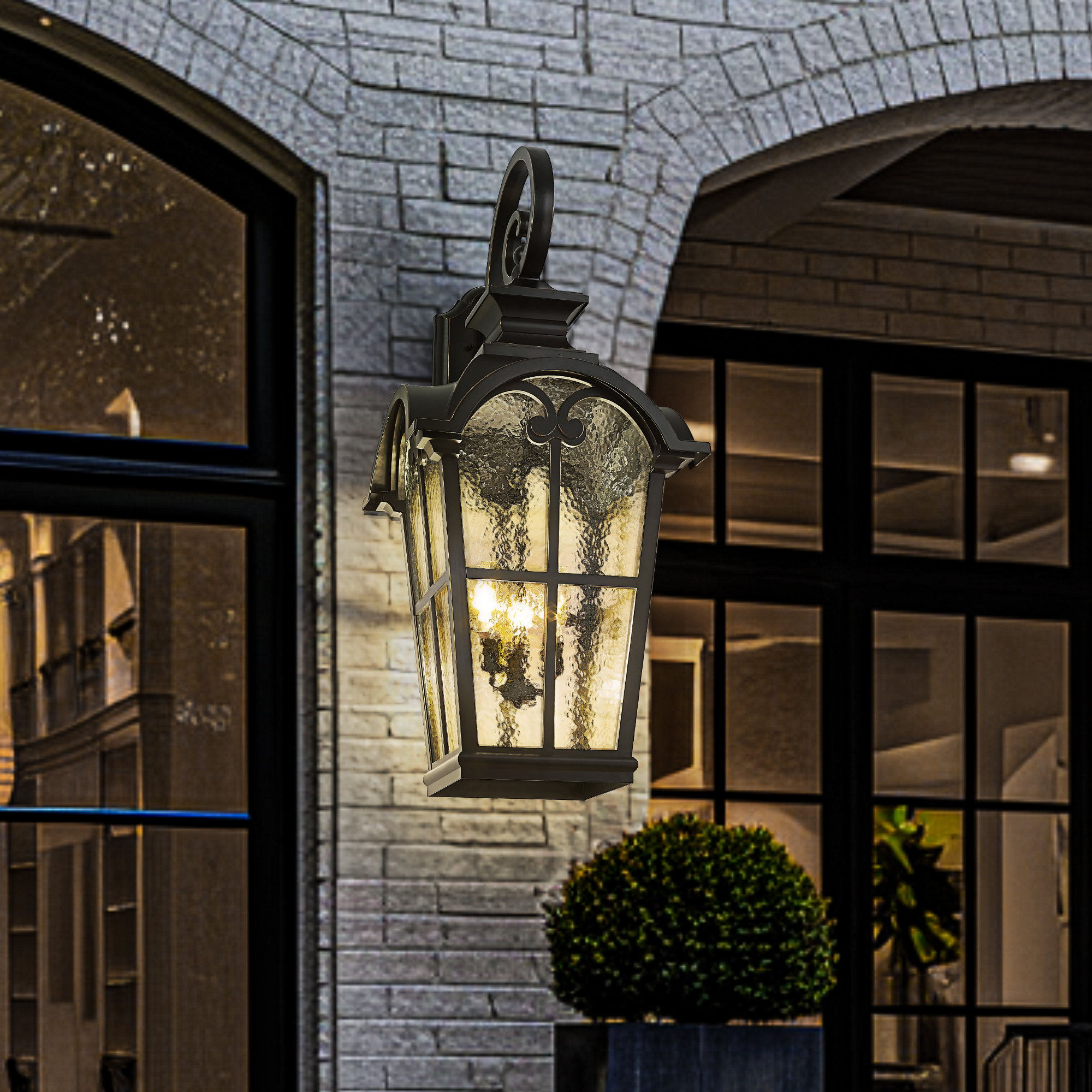 Jazava 48 Inch Extra Large Vintage Steel Wall Light 3-Lights Water ...