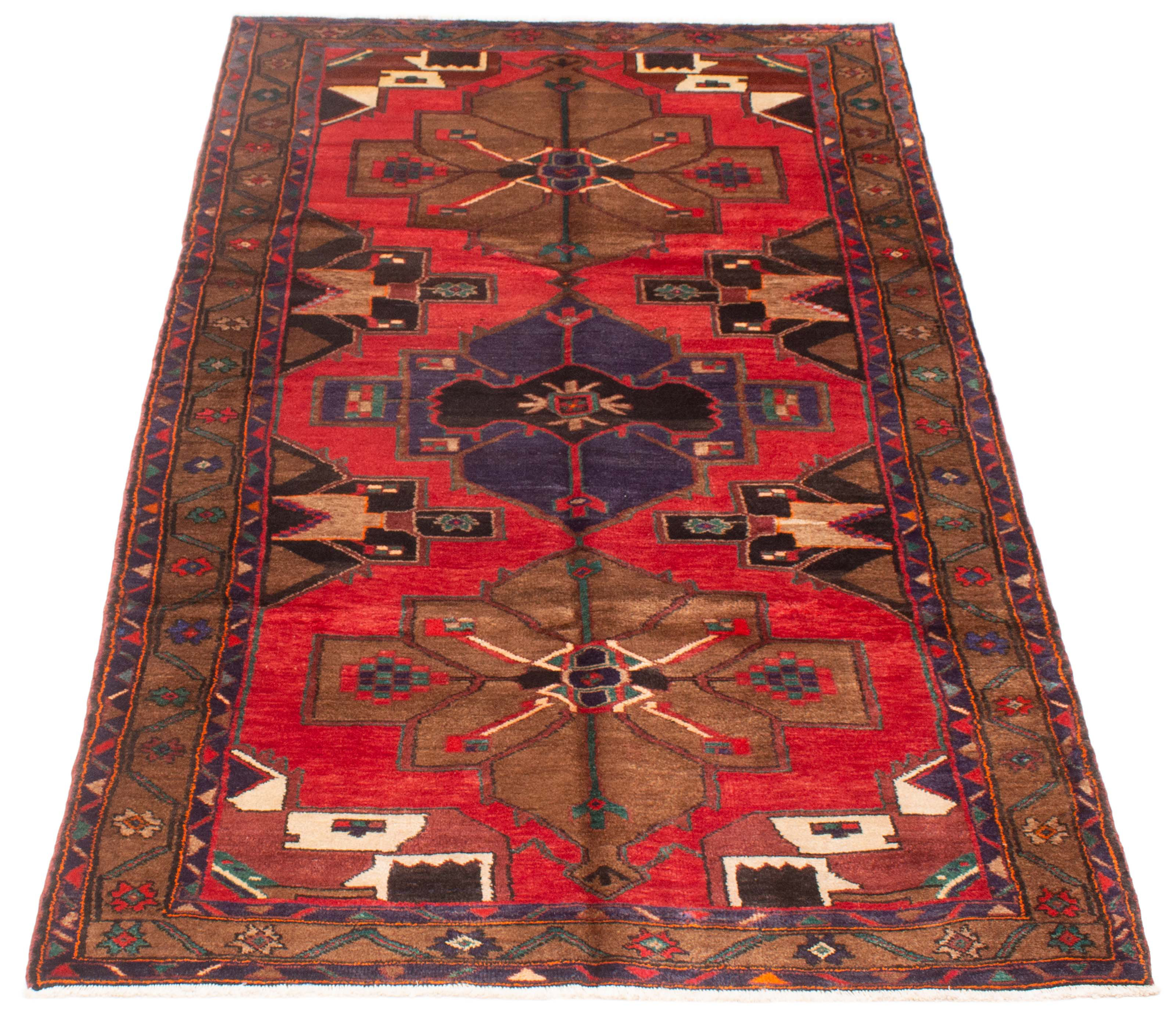 Isabelline Corvin One-of-a-Kind 5'1" X 10'2" 1990s Wool Area Rug in Red ...