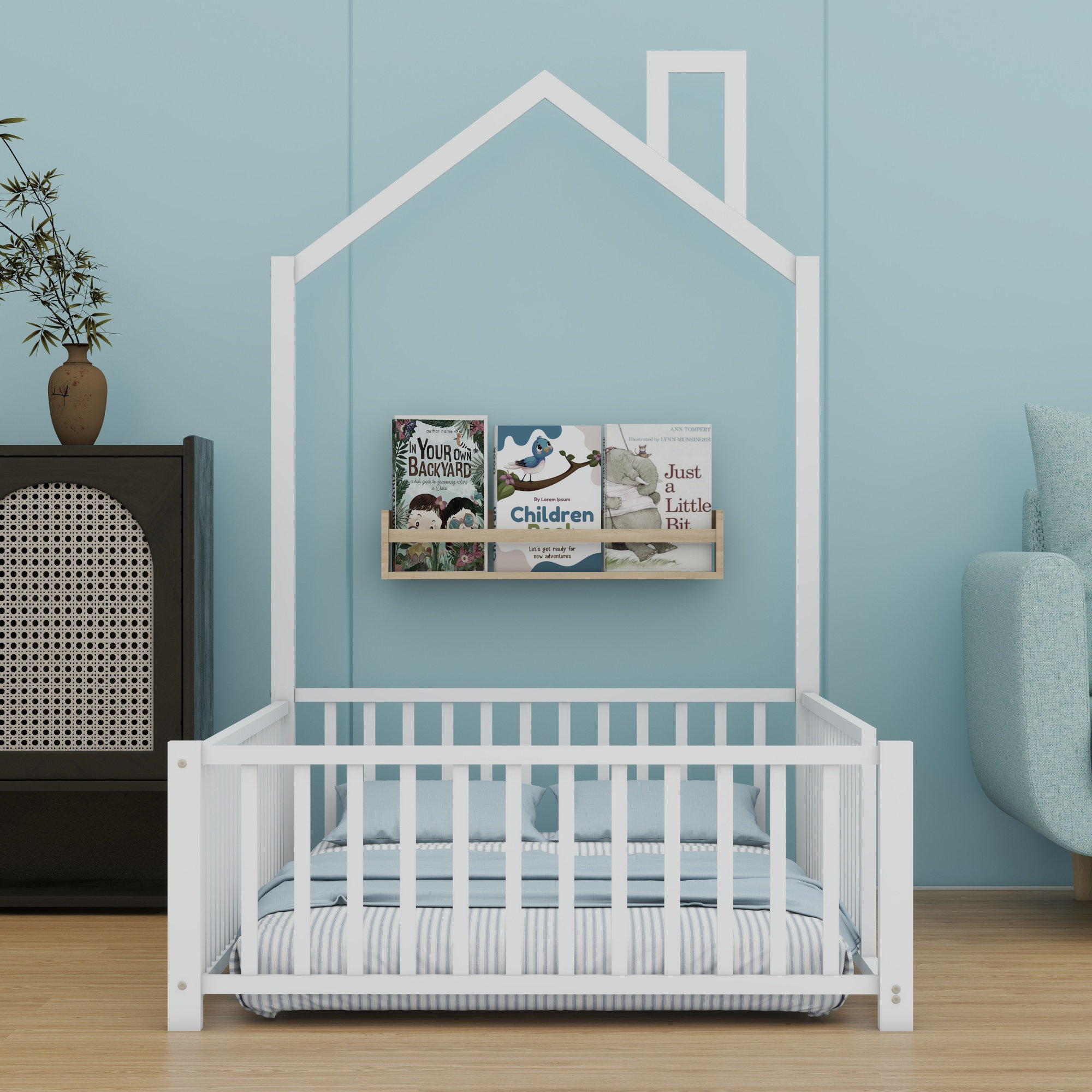 Ophelia & Co. House Platform Bed With Guardrail And Chimney | Wayfair