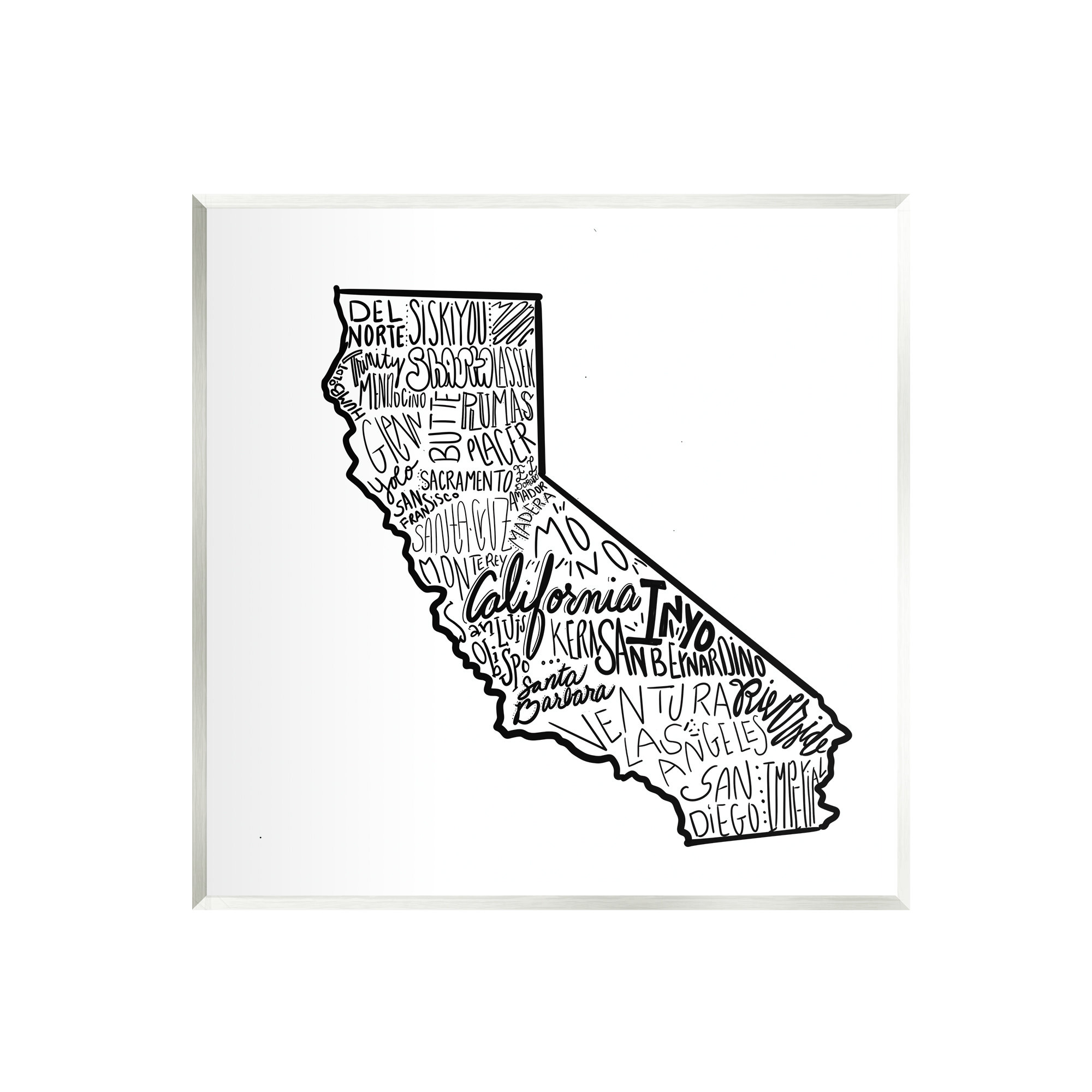 No California Map With Cities