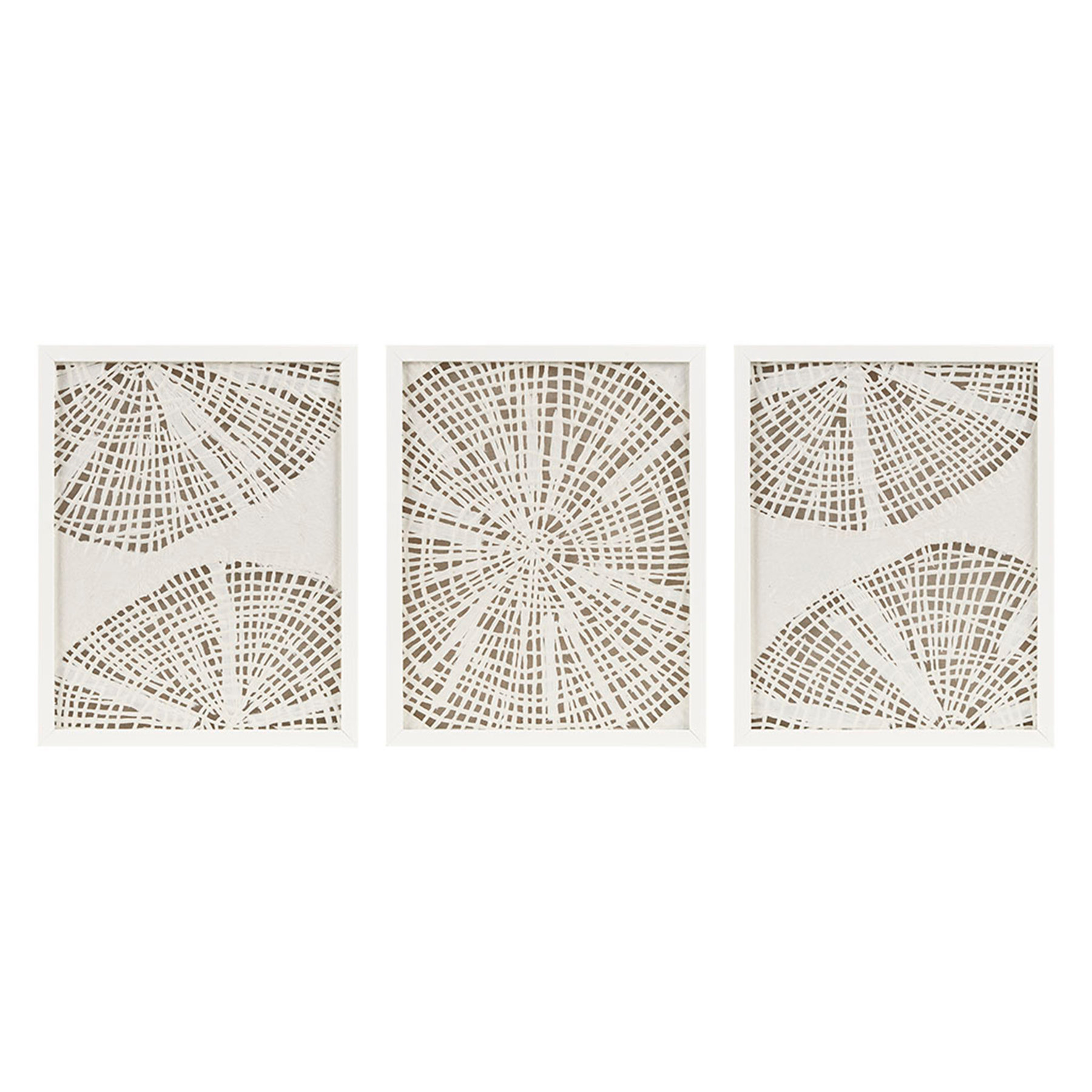 Dmond Framed Abstract Coastal Rice Paper 3-piece Shadowbox Wall Decor ...