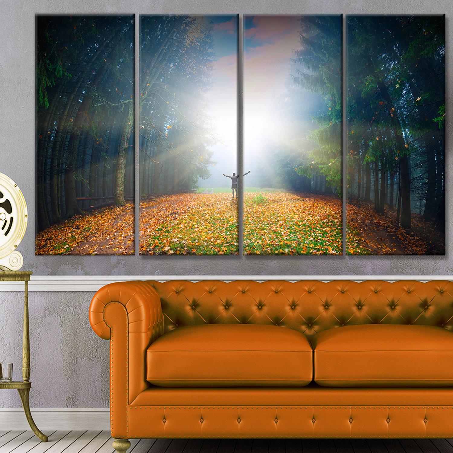 Design Art 'Men and Bright Sunlight Panorama' Photographic Print Multi ...