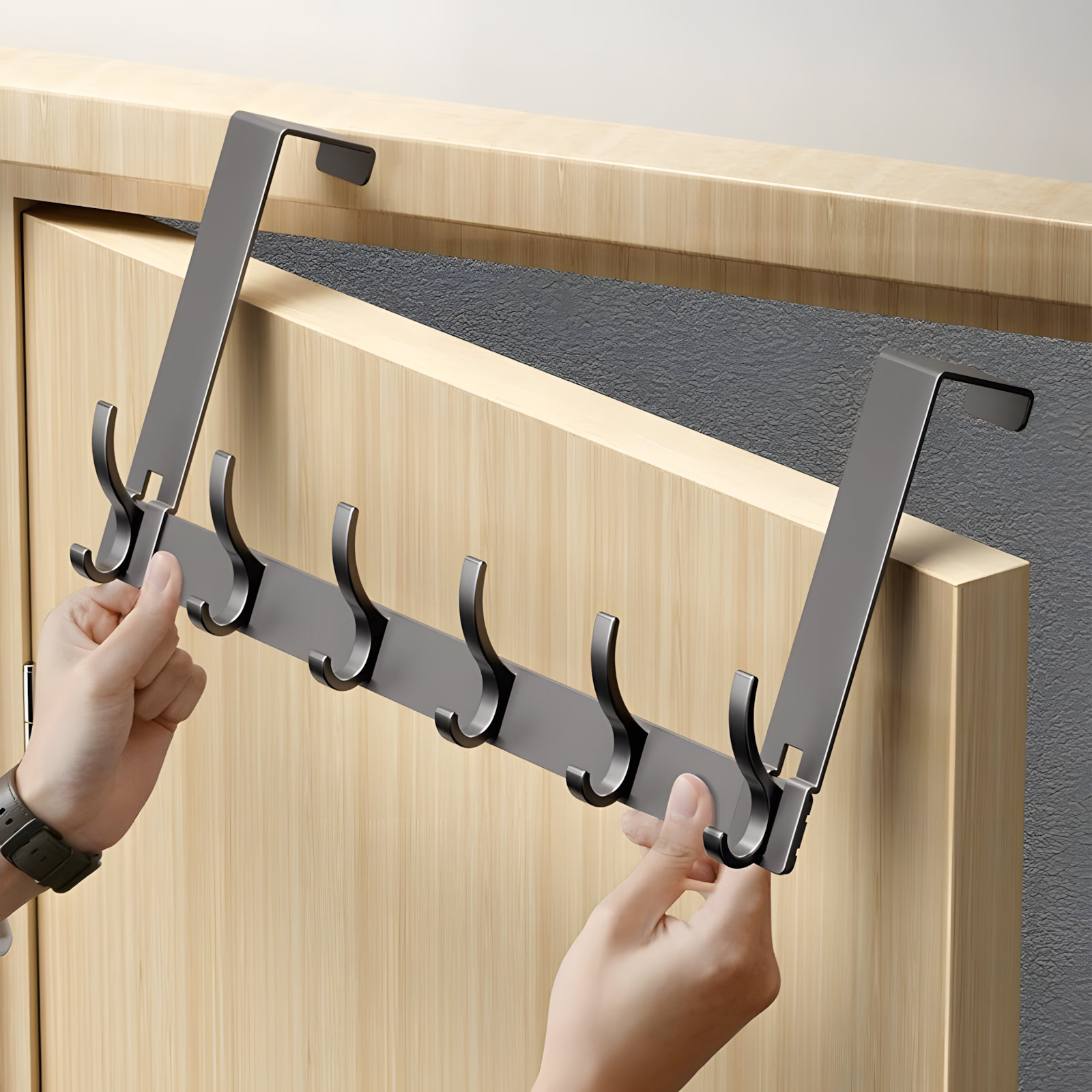 Latitude Run® Over The Door Hooks No Drill Hanging Solution For Clothes ...