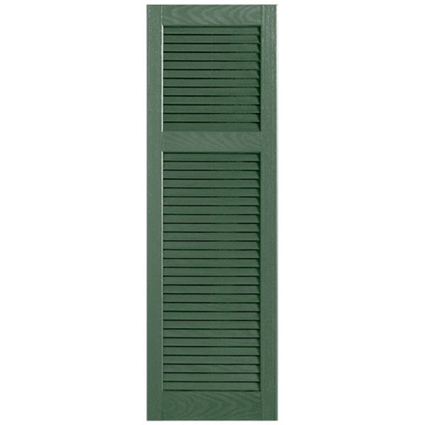 Alpha Shutters Straight Top Cottage-style Open Louver Shutters Pair ...