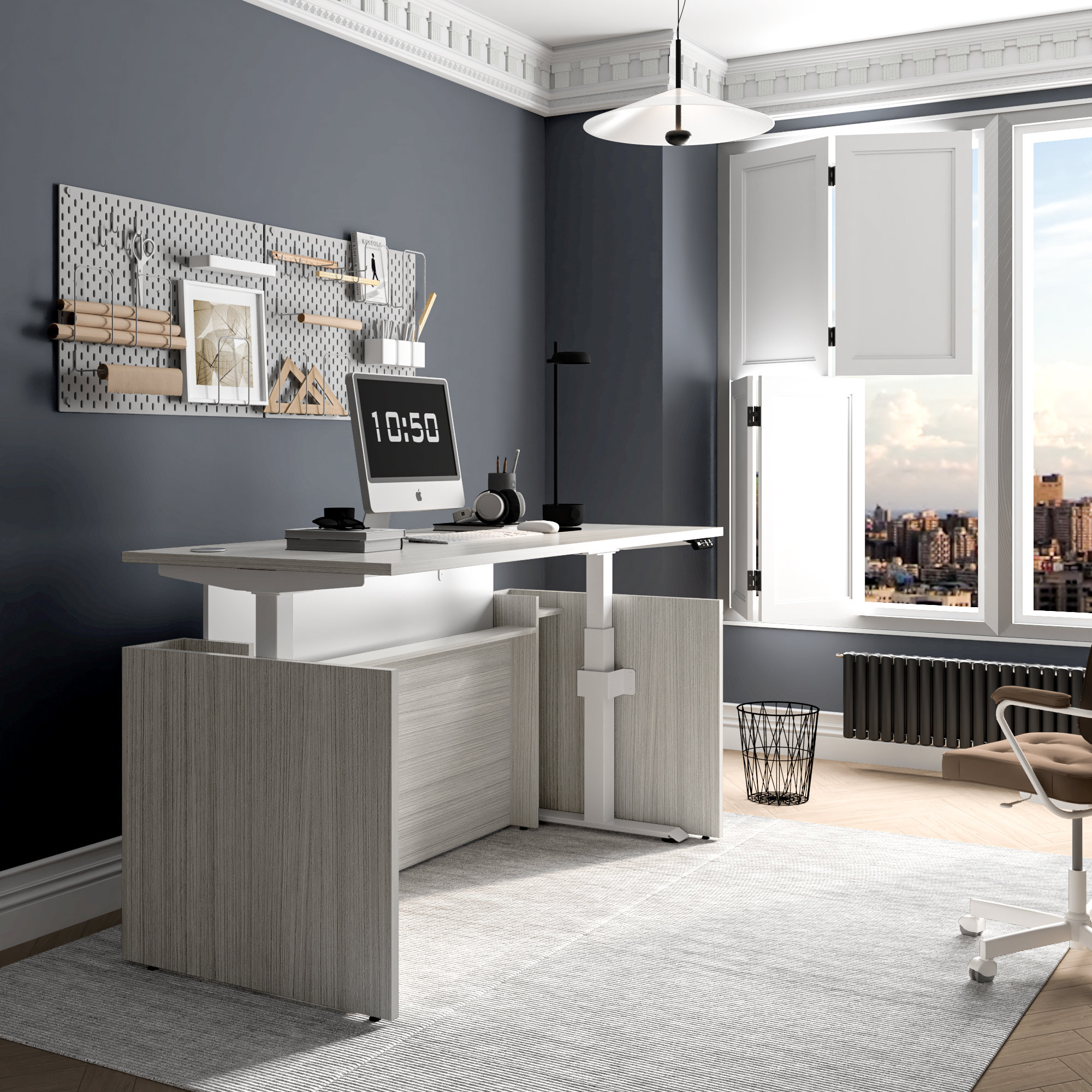 Inbox Zero Adjustable Executive Desk | Wayfair