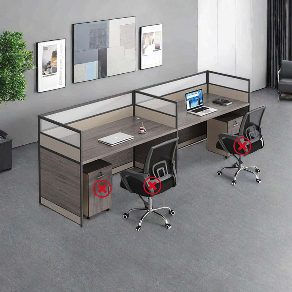 Inbox Zero Miland Rectangle 2 Person 94.49'' L Training Table | Wayfair