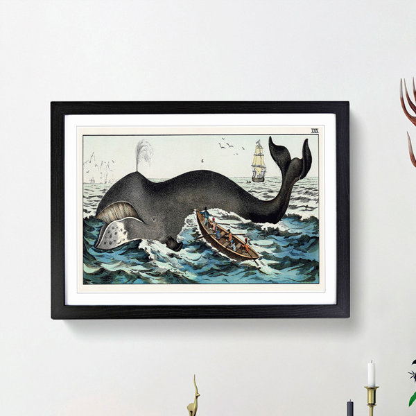 East Urban Home Hunting a Whale - Picture Frame Painting Print ...