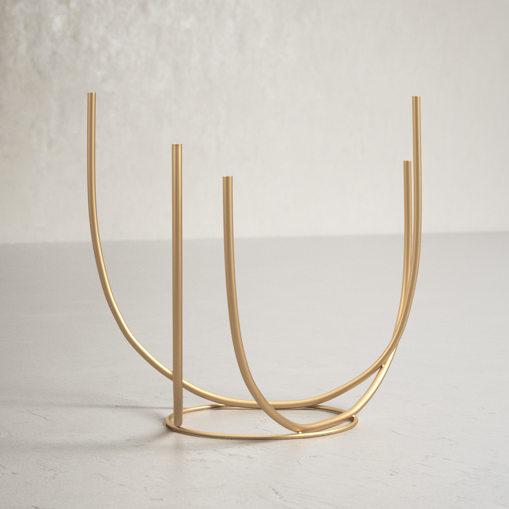 Birch Lane™ Vito Gold 14'' Metal Table Vase | Wayfair