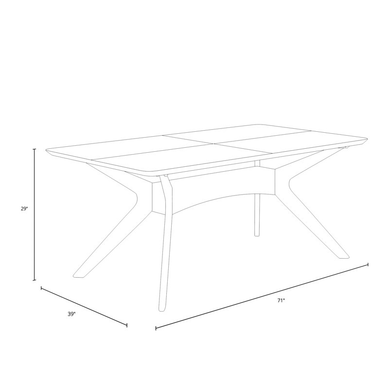 AllModern Budapest 71" Wood Dining Table & Reviews | Wayfair