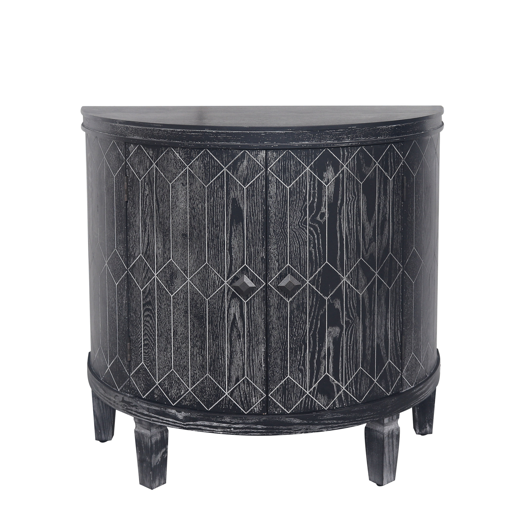 Latitude Run® Accent Cabinet Half-moon 2 Door Wooden Cabinet Storage ...