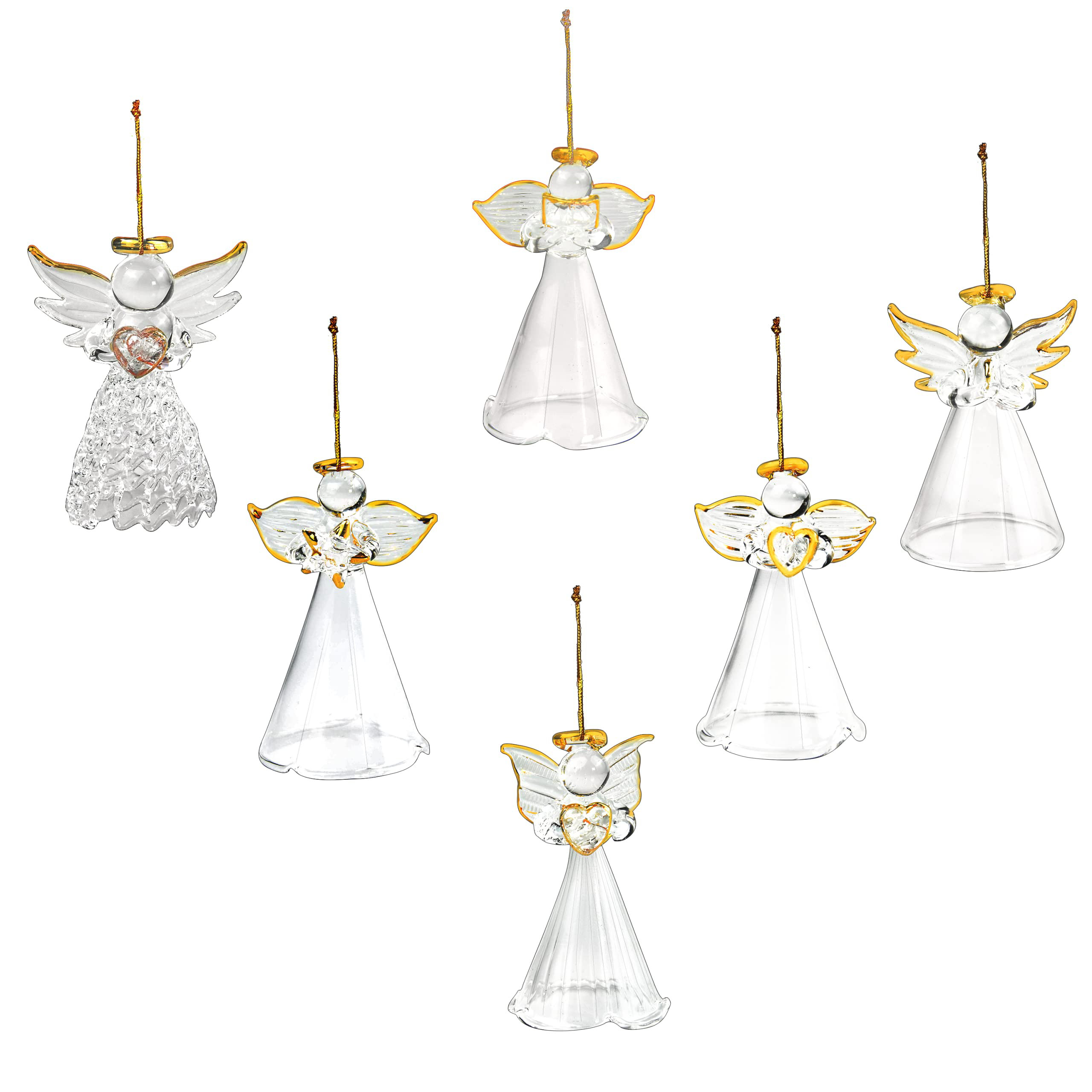 TULGIX Novelty Glass Angel Ornaments for Christmas Tree | Wayfair