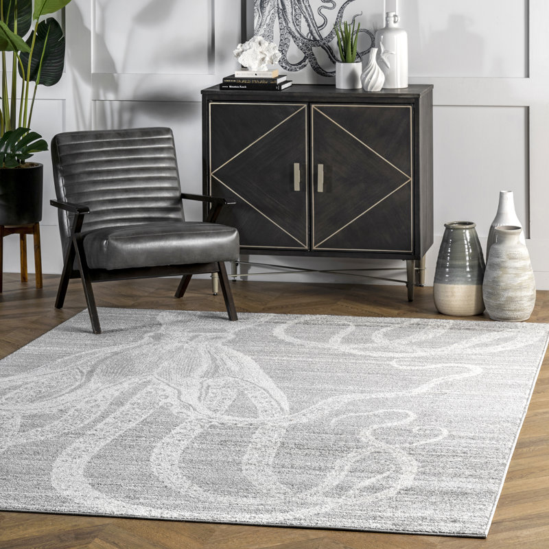 Thomas Paul Gray/White Area Rug & Reviews | Wayfair