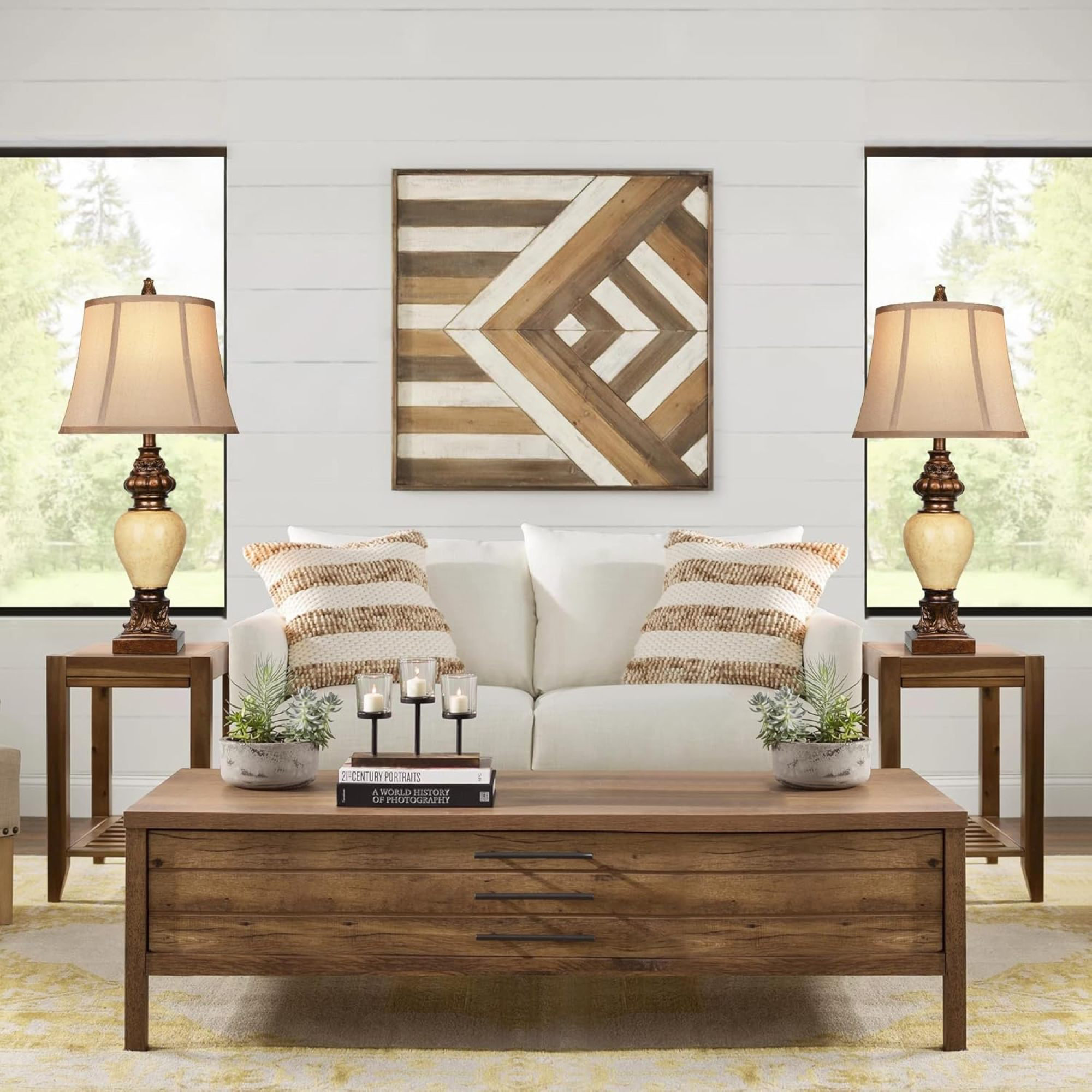 Xylbina Elegant Lighting Resin Vintage Style Lamps For Bedroom And ...