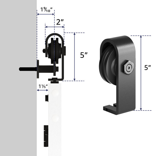 SMARTSTANDARD 84'' Manufactured Wood Bi-fold Barn Door with ...
