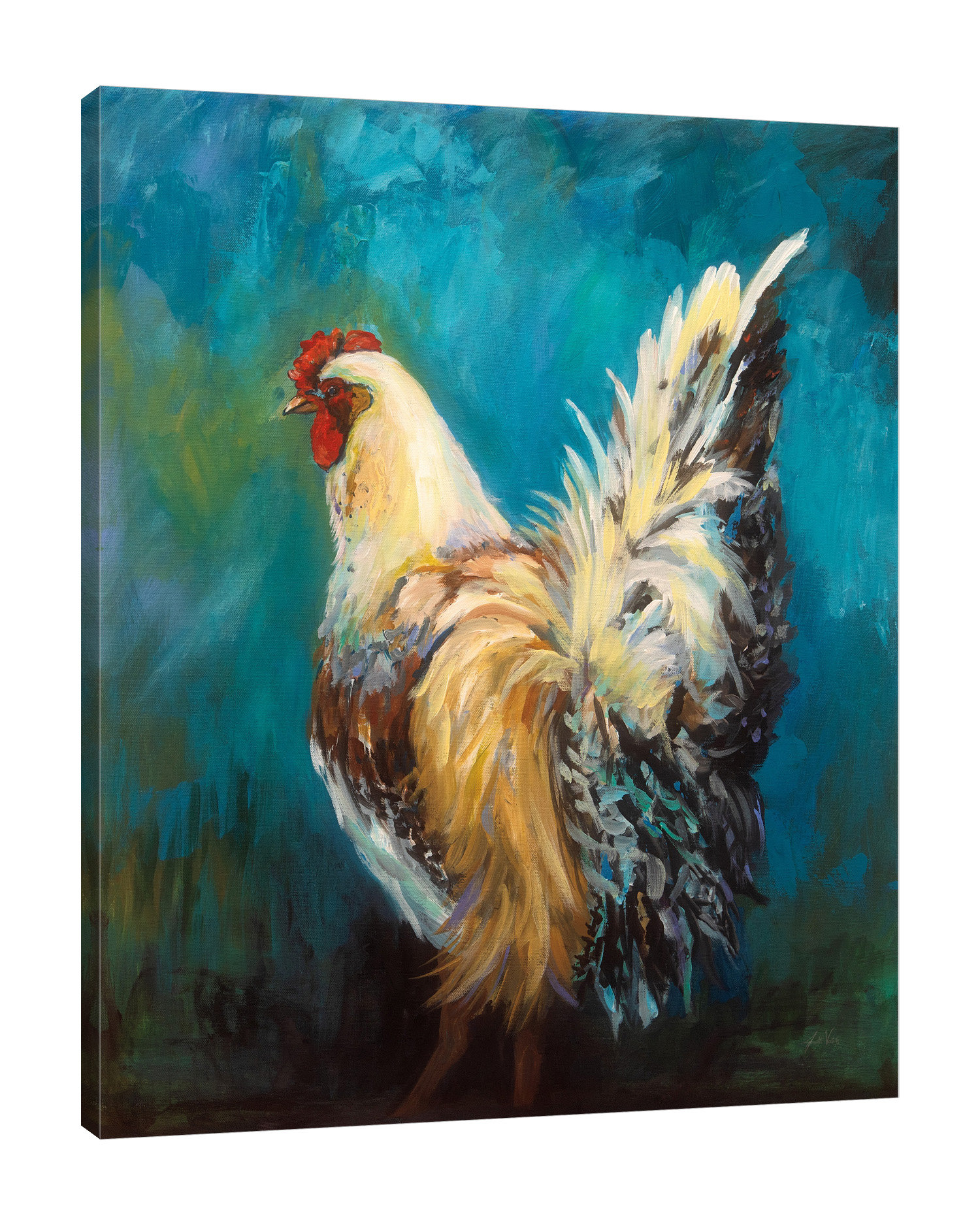 August Grove® Abstract Chicken Portrait by Jeanette Vertentes - Wrapped ...