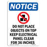 SignMission OSHA Notice - Do Not Place Objects Sign with Symbol | Wayfair