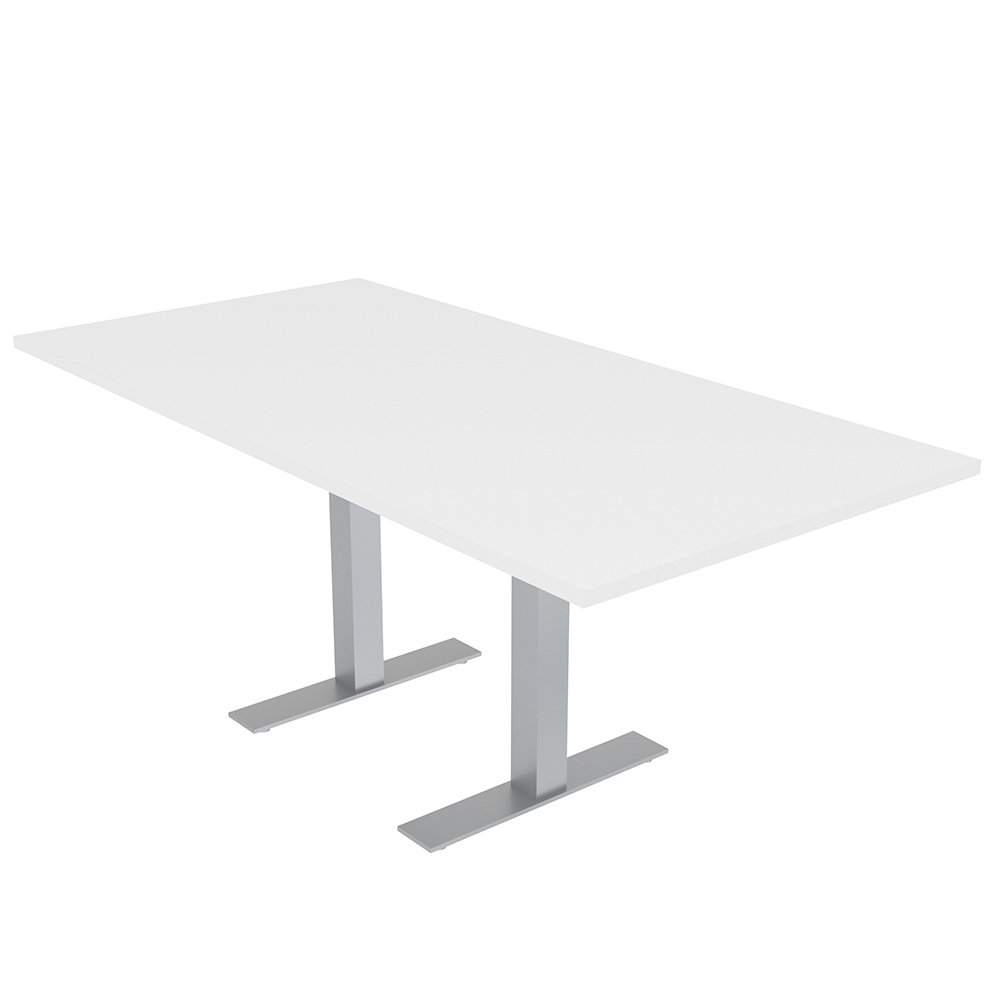 Skutchi Designs, Inc. 6x3 Rectangular Conference Table with T-Shaped ...