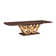 Michael Amini Camellia Field Rectangular Pedestal Dining Table - Warm ...