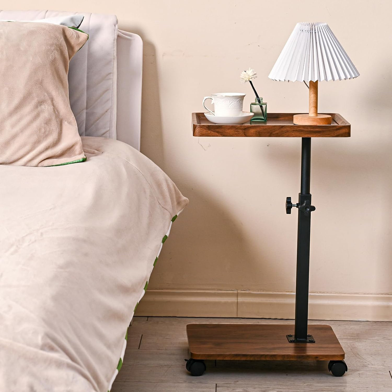 17 Stories C Table End Table Adjustable Height,C Shaped End Table For ...