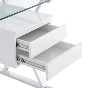Modway Sector 56" Glass Top Glass Office Desk | Wayfair