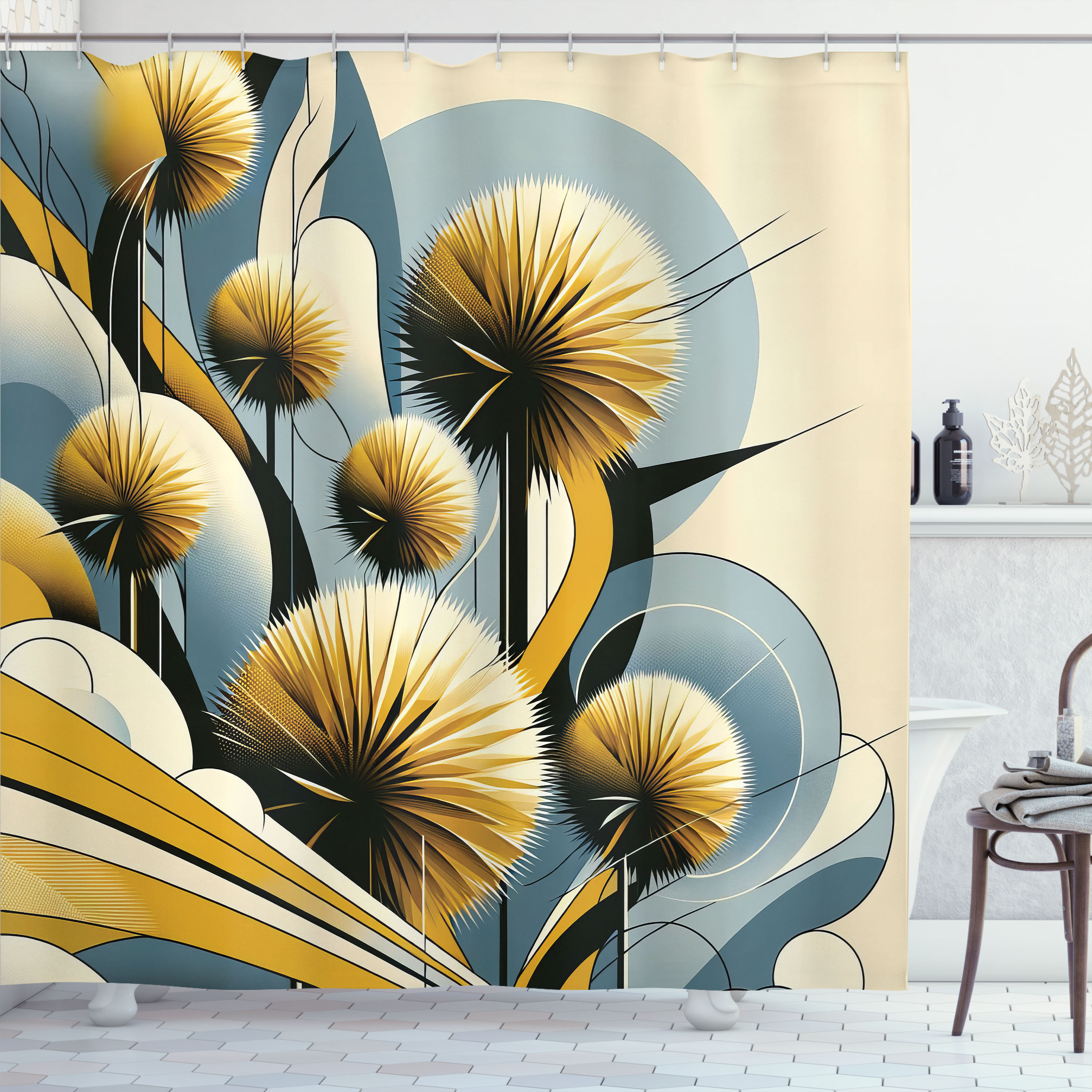 Winston Porter Eleada Floral Shower Curtain with Hooks Included | Wayfair