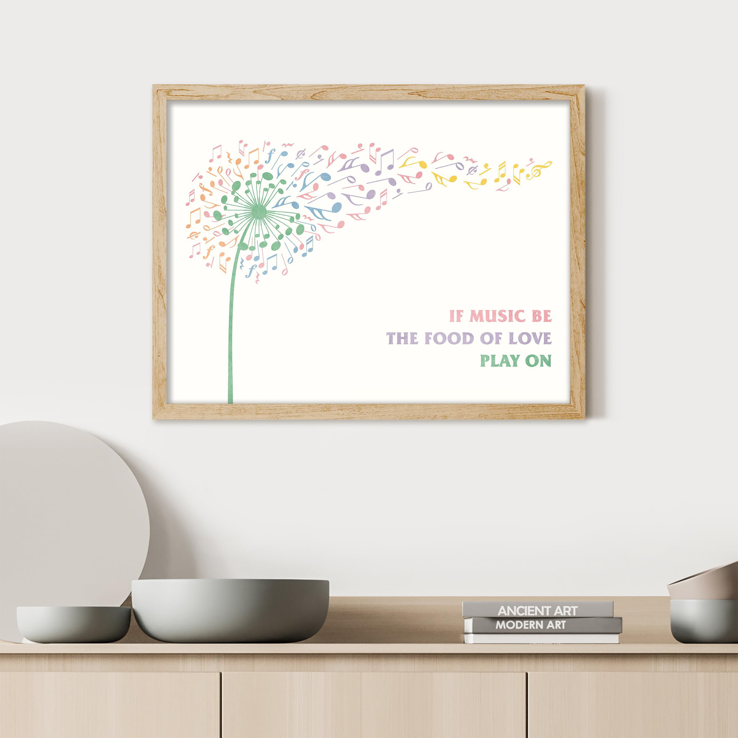 SIGNLEADER " If Music Be The Food Of Love Play On Wall Art William ...