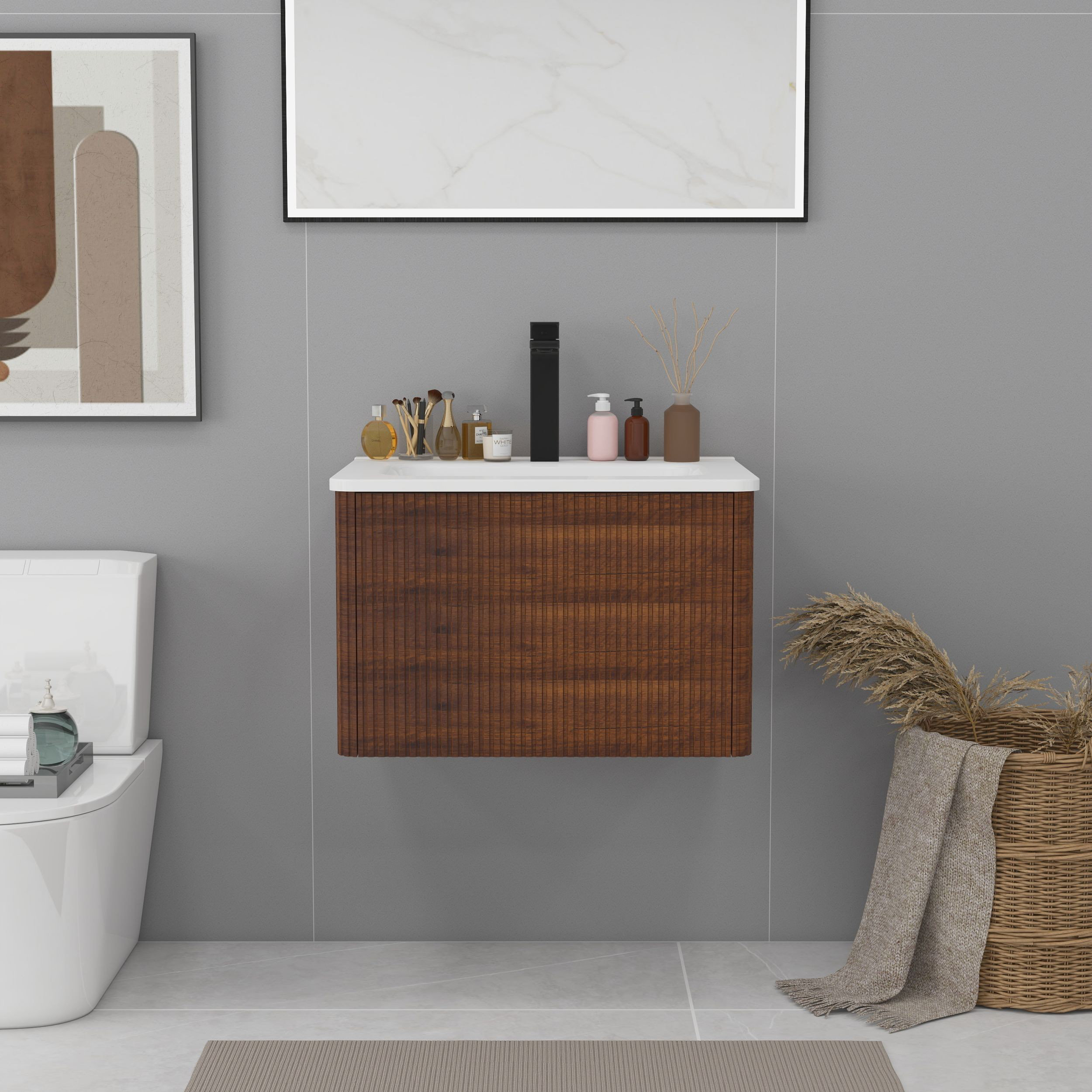 Ebern Designs Pre-Assembled Bathroom Vanity | Wayfair