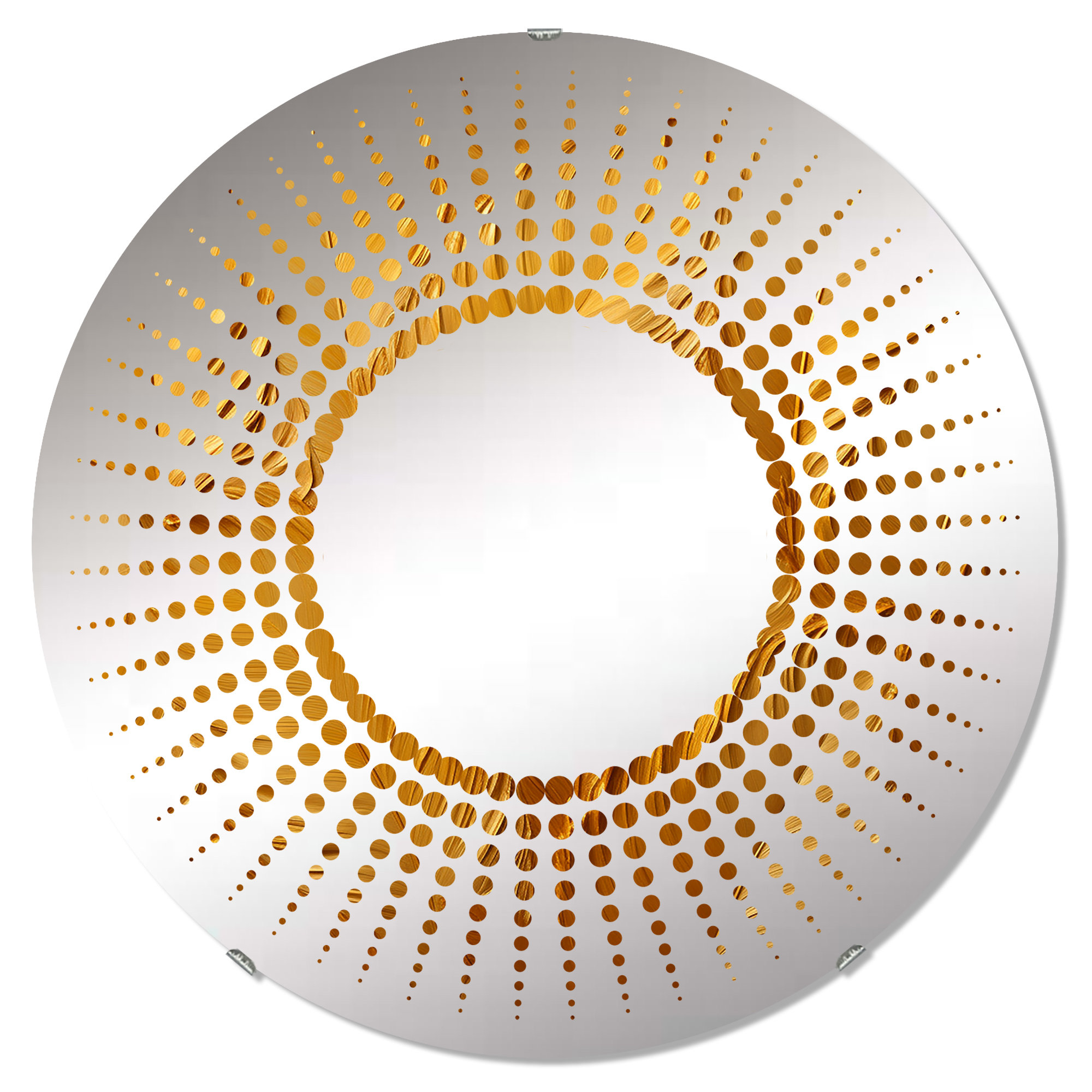 Design Art Ostriches Golden Feathers - Starburst Decorative Mirror ...