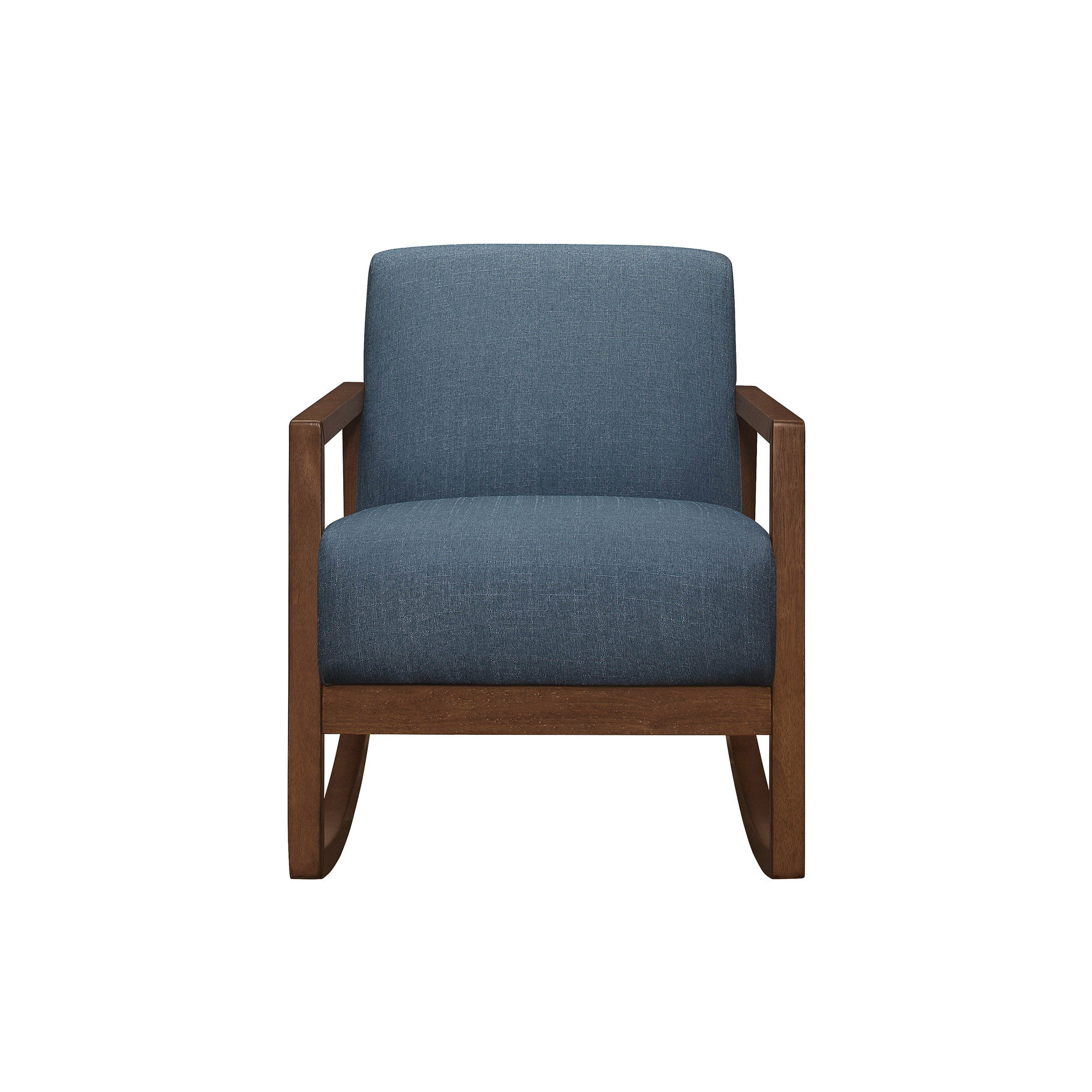Hokku Designs Blue Rocker Chair, Hardwood Frame, Soft Upholstery ...