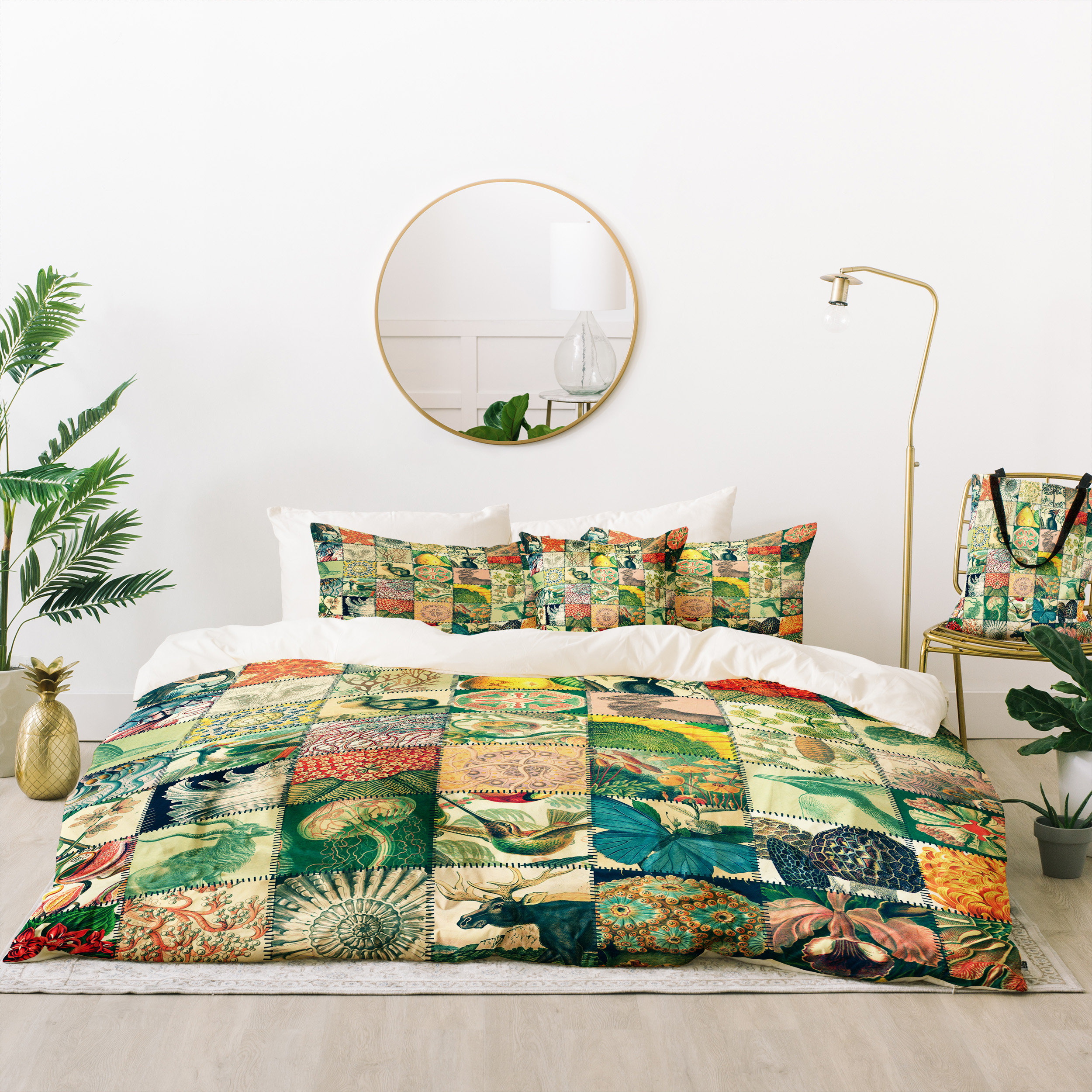 Deny Designs Belle Wonderful World Patchwork Duvet Cover Set - Wayfair ...