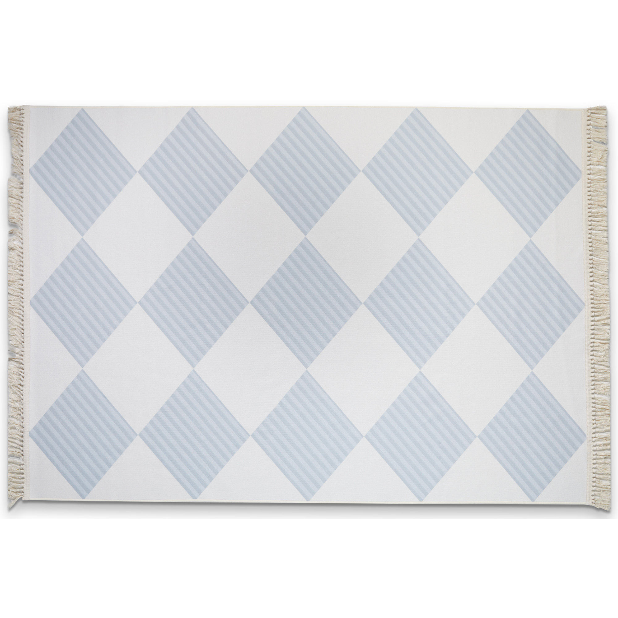 Ebern Designs Simple Fresh Square Pattern Non-Slip Bottom Cotton Fabric ...