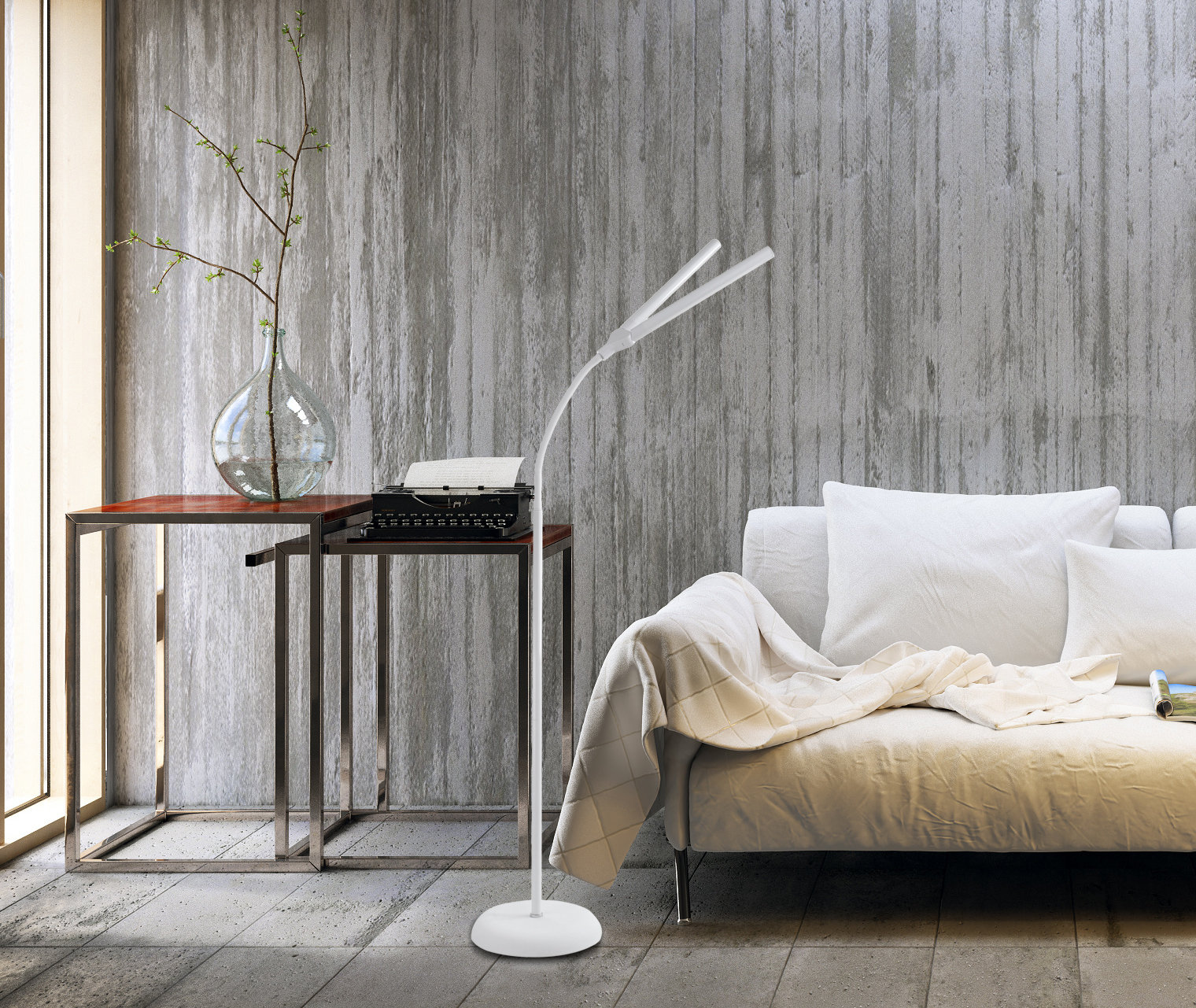 Daylight Company 52'' White LED Task Floor Lamp & Reviews | Wayfair