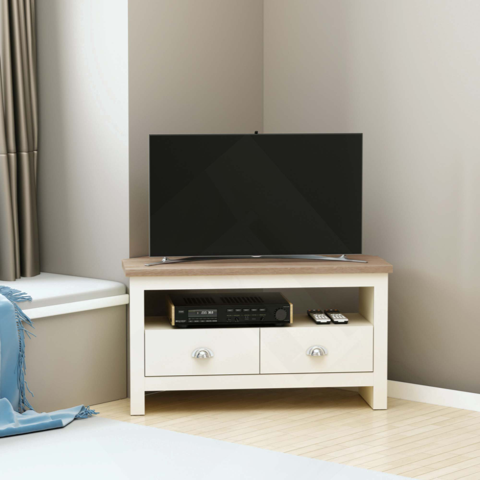 August Grove® Corner TV Stand Up To 50", Entertainment Center TV ...