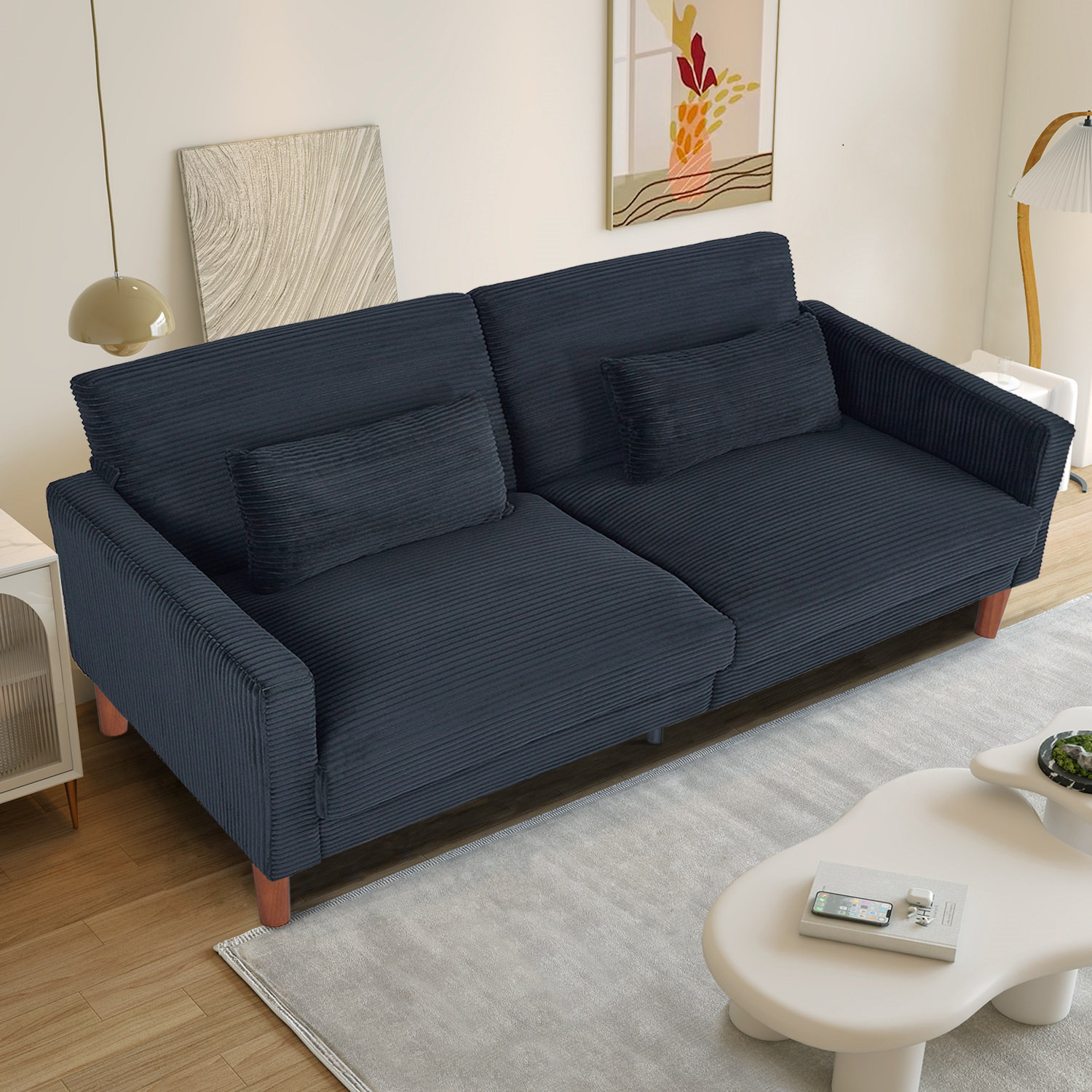 Latitude Run® Elnara Sofa Couch, 74" Loveseat for Living Room, Modern ...