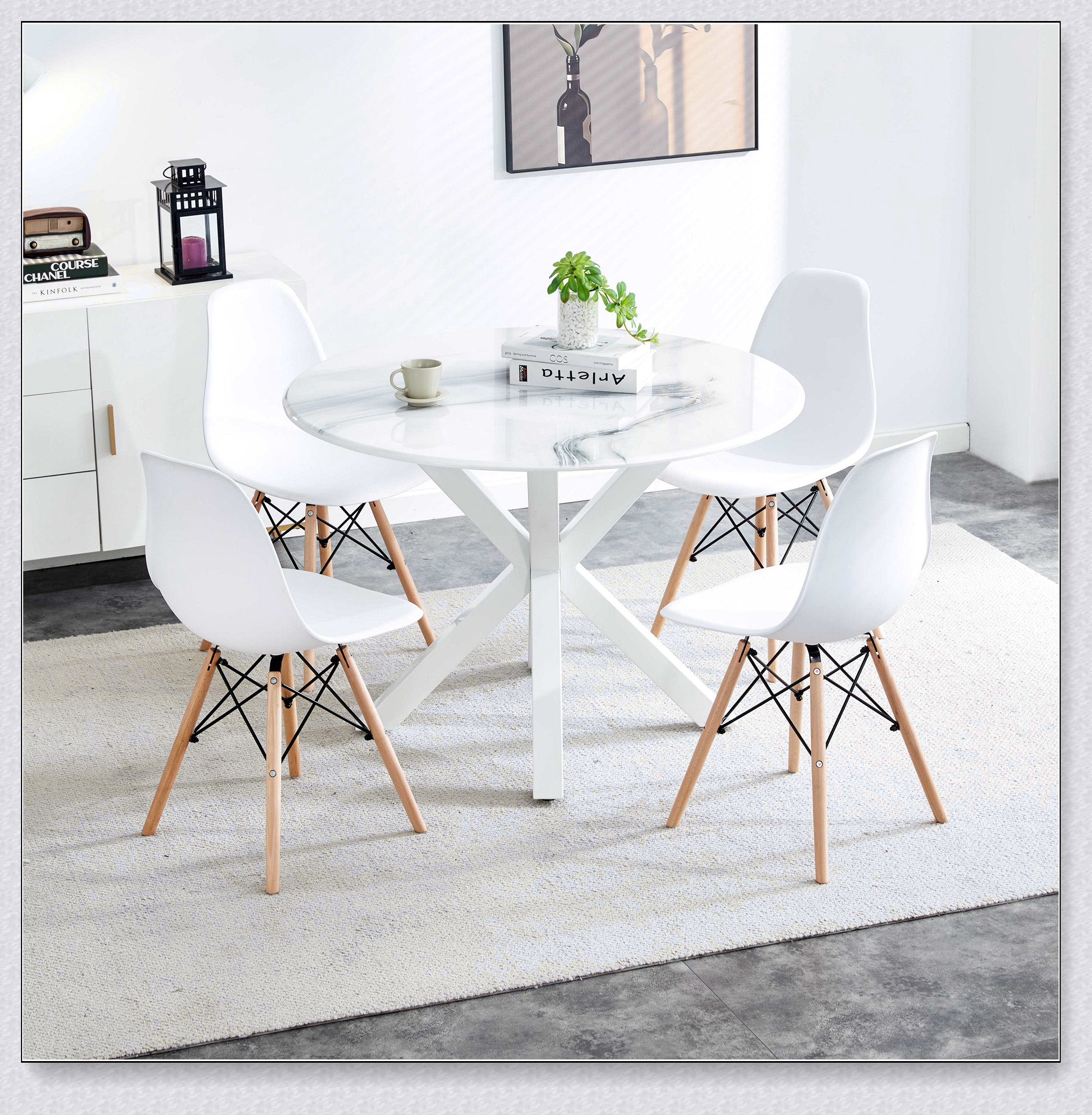 George Oliver Dining Table cross leg Mid-century Dining Table With ...