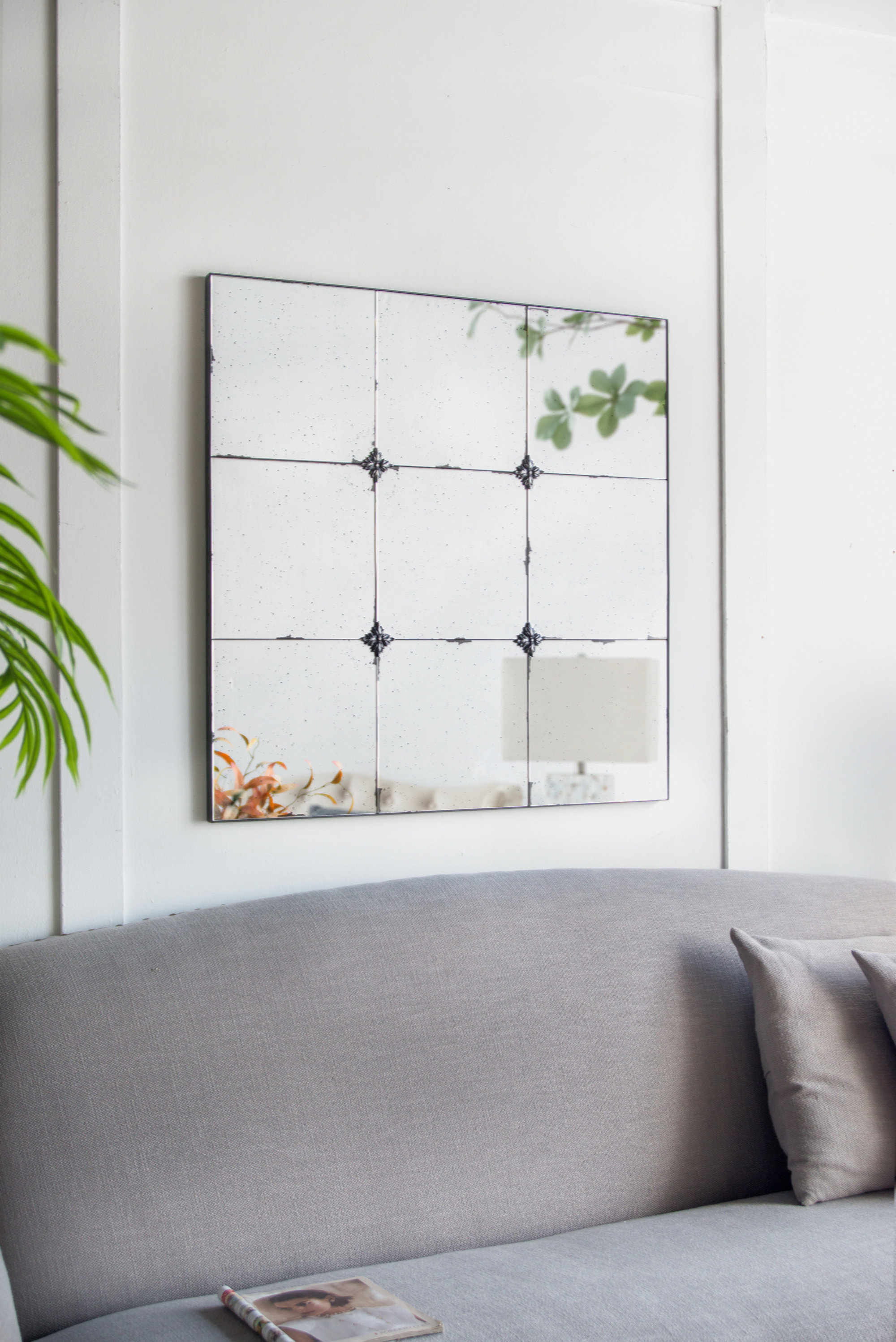 Trent Austin Design 36X36" Traditional Decor Style Antique Glass Panel ...