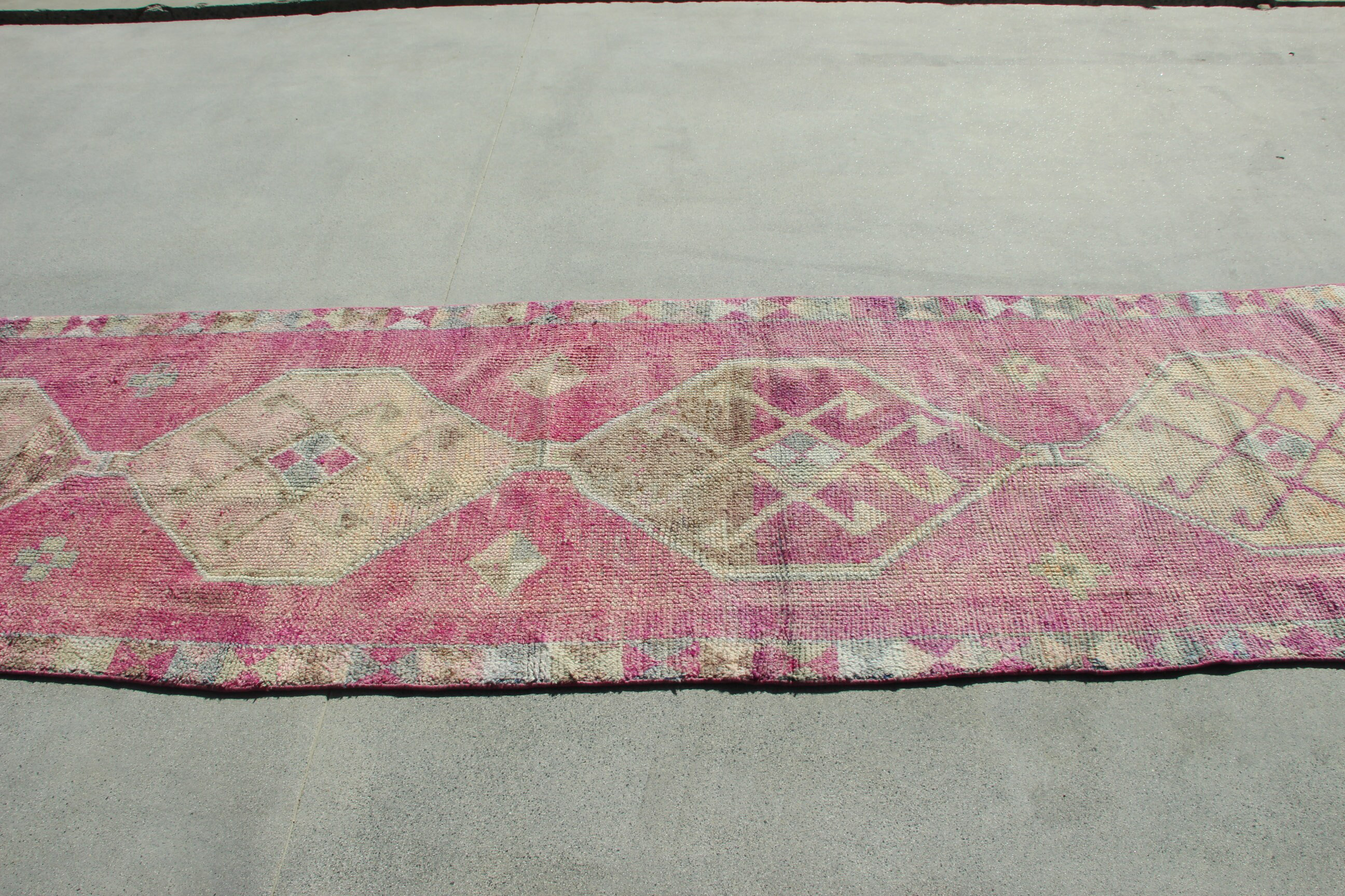 Bungalow Rose Handwoven Turkish Pink Runner Rug with Vintage Aesthetic ...