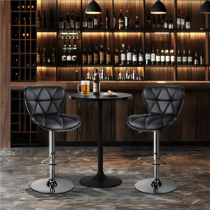 Latitude Run® 36" H Adjustable Swivel Pub Round Table "& Reviews" | Wayfair