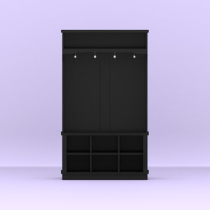 Red Barrel Studio® Hall Tree With Storage Bench, 3-In-1 Entryway Bench ...