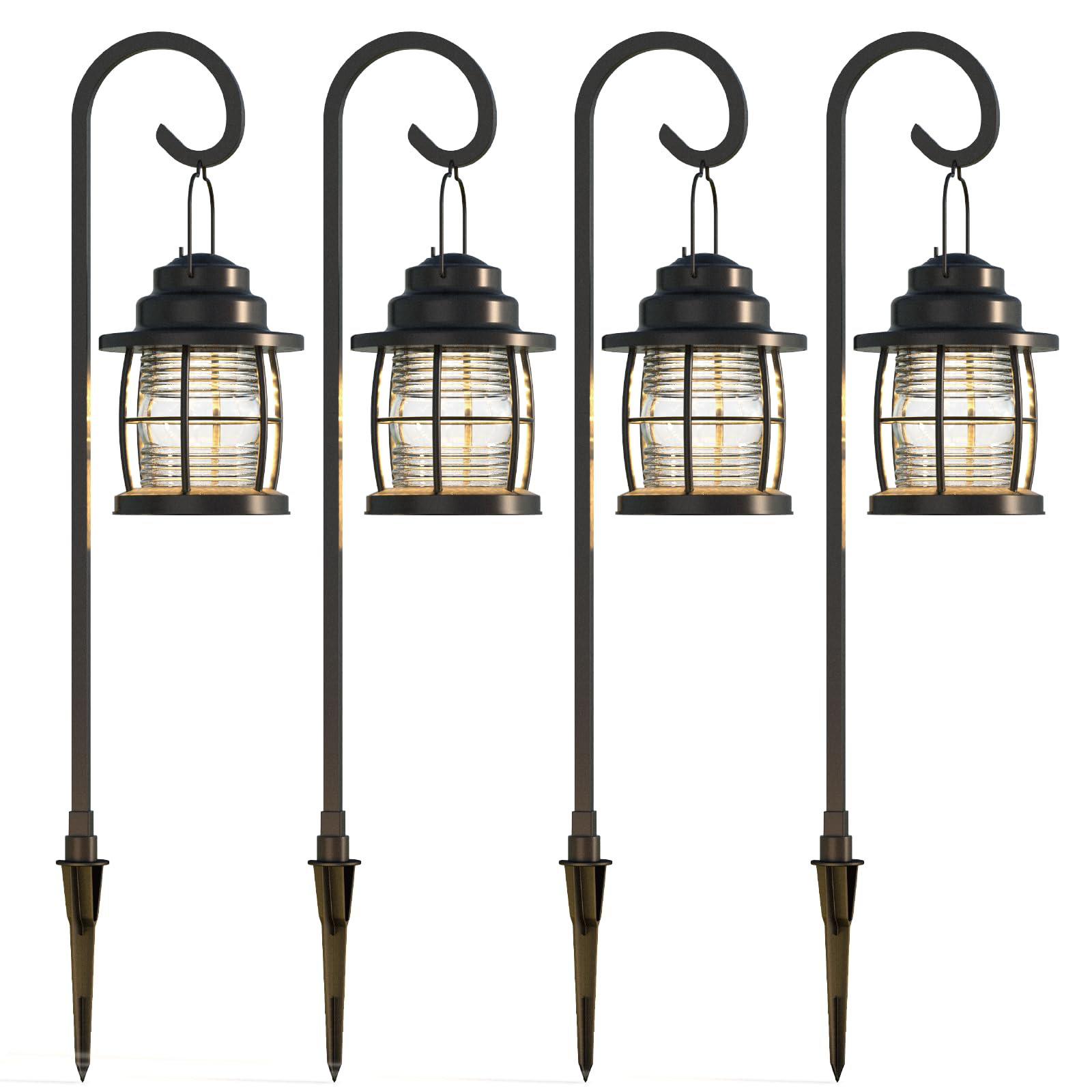 Rainbow Home 4PK Path Lights 1.1W 32 Lumen 2900K Warm White Metal ...