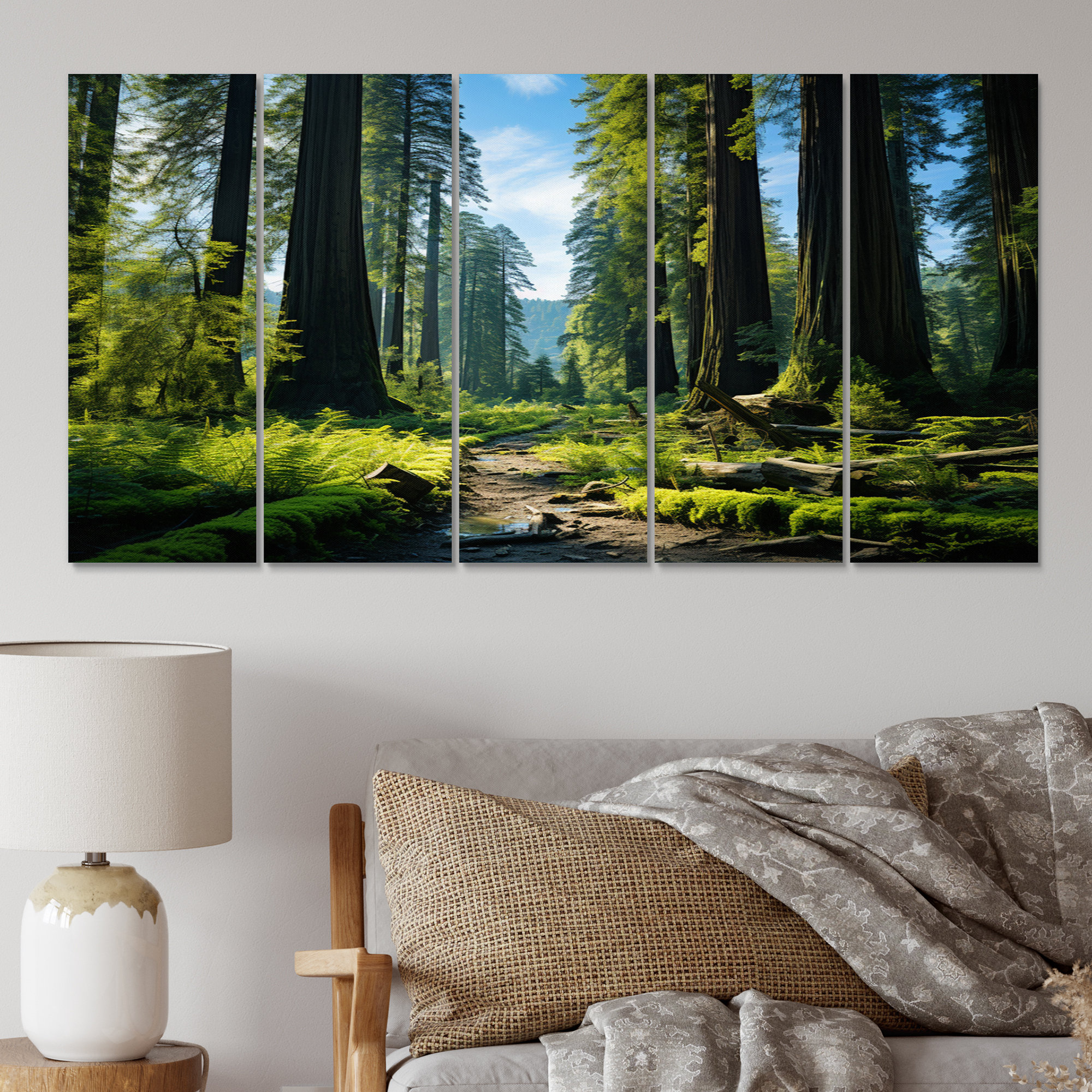 Millwood Pines Redwood Giants Tree Forest II - Tree Redwood Canvas Art ...