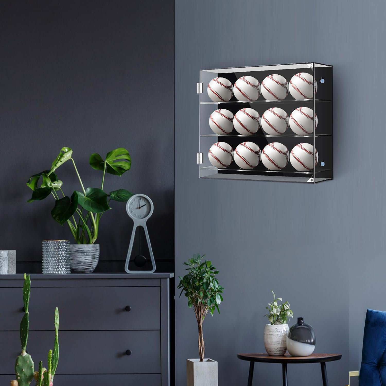 Latitude Run® Acrylic Baseball Display Case Wall Mounted Display Holder ...